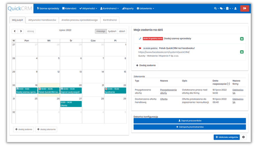 Prosty CRM dla handlowca - Czym jest? Jakie ma funkcje? - Quick CRM